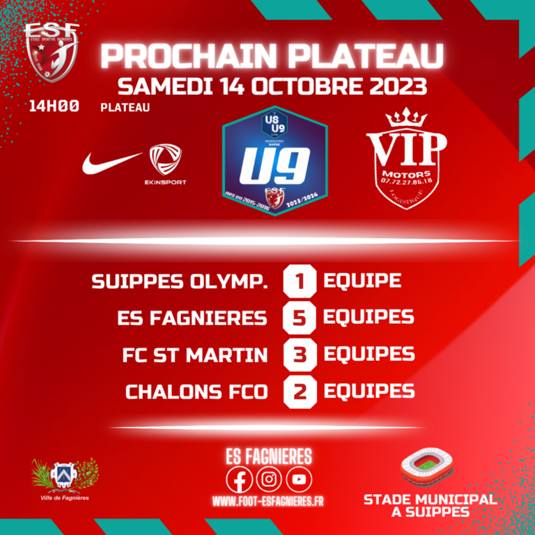 U8/U9 - PLATEAU A SUIPPES - Etoile Sportive de Fagnières - site officiel - Marne - 51